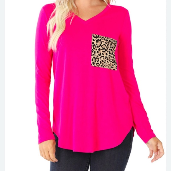 Zenana Outfitters | Tops | Zenana Outfitters Pink Relaxed Long Sleeve ...